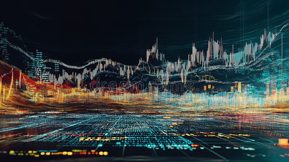 Abstract Financial Market Data Visualization with Candlestick Charts ...