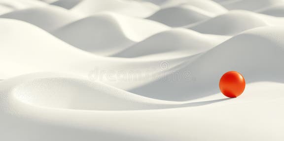 Abstract Data Visualization is Represented by a Red Sphere Positioned ...