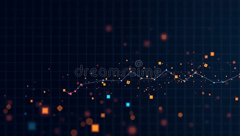 Abstract Data Visualization Showing Growth Trend Stock Illustration ...