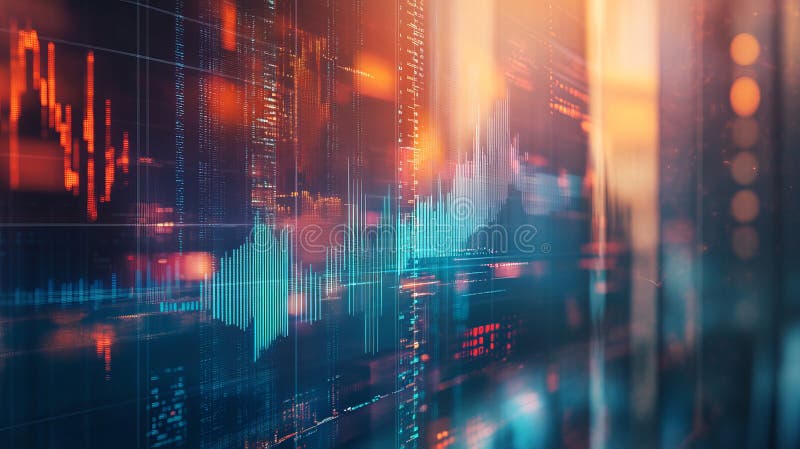 Abstract Data Visualization with Stock Market Trend Lines and Charts ...
