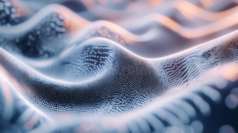 Abstract Data Wave Background with Blue Orange Gradient Stock ...