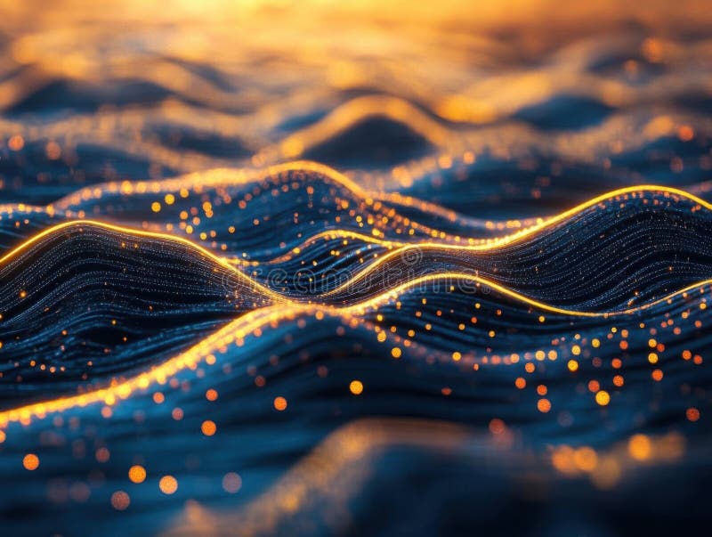 Abstract Data Waveforms stock illustration. Illustration of effects ...