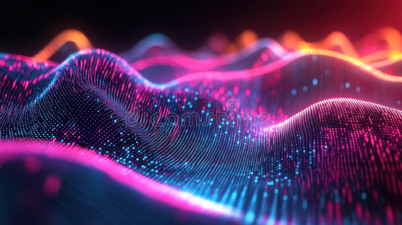 Abstract data waves stock illustration. Illustration of waveforms ...