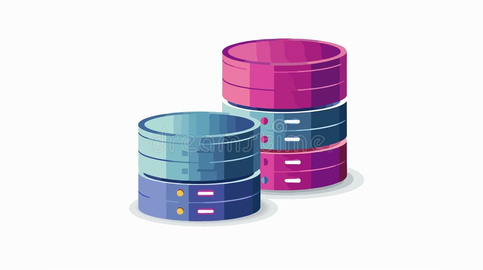 Abstract Database Storage Concept Vector Illustration Stock Vector ...