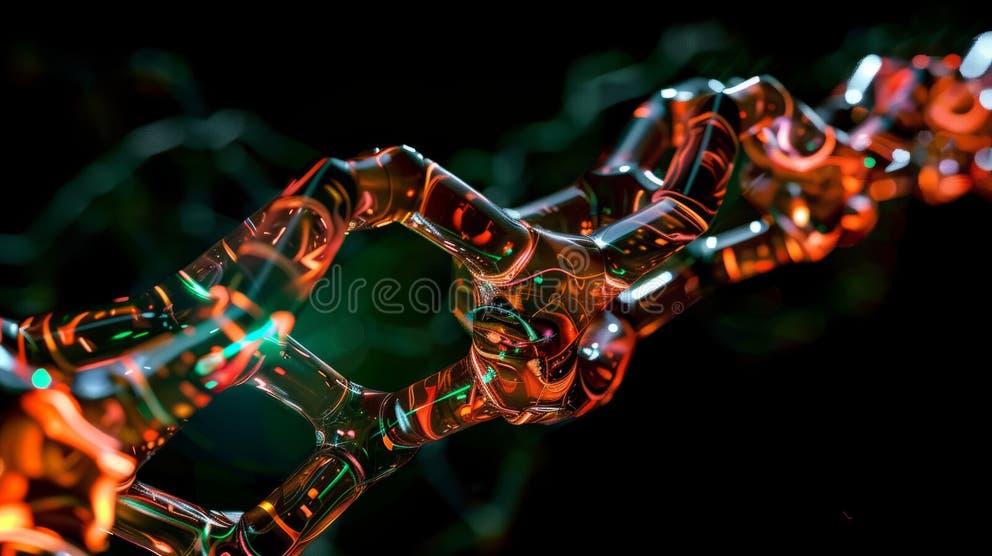 Abstract Dazzling Chain Structure Concept Stock Illustration ...