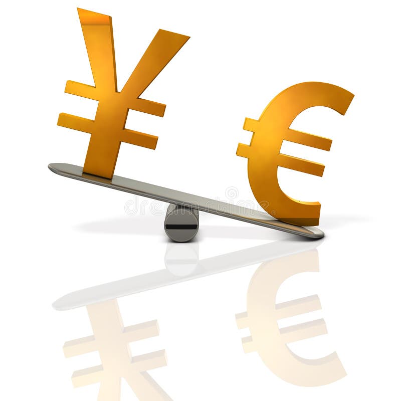 Abstract 3DCG Illustration of Exchange Rate. Stock Illustration ...
