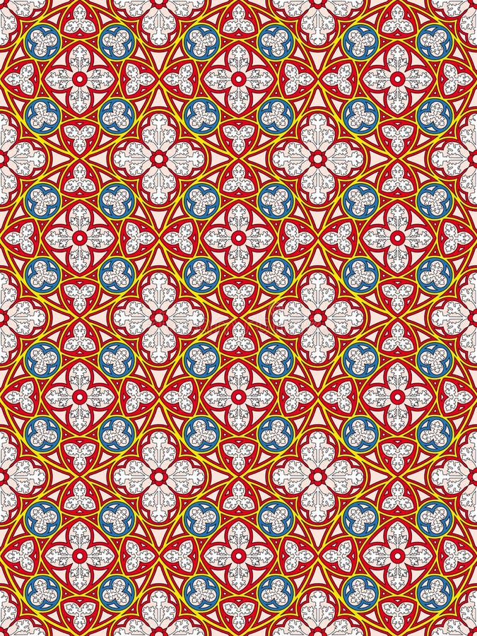 Abstract Seamless Medieval Cross Pattern Stock Vector - Illustration of ...