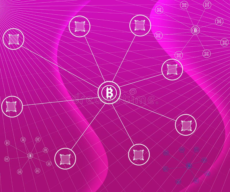 Abstract Decentralized Network Bitcoin Background Stock Illustration ...