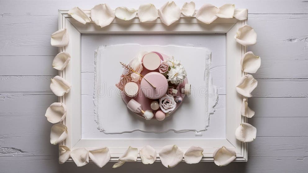 Abstract Decoration of a Table with a Neural Network Stock Illustration ...