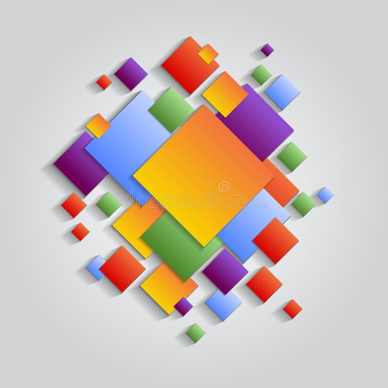 Colorful Square. Abstract Background Stock Vector - Illustration of ...