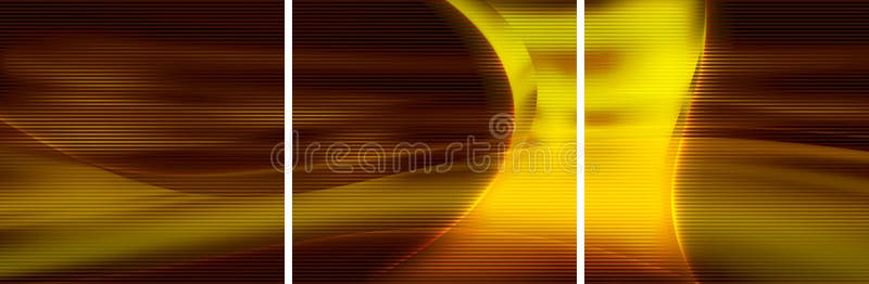 Abstract Decorative Background - Triptych Stock Illustration ...