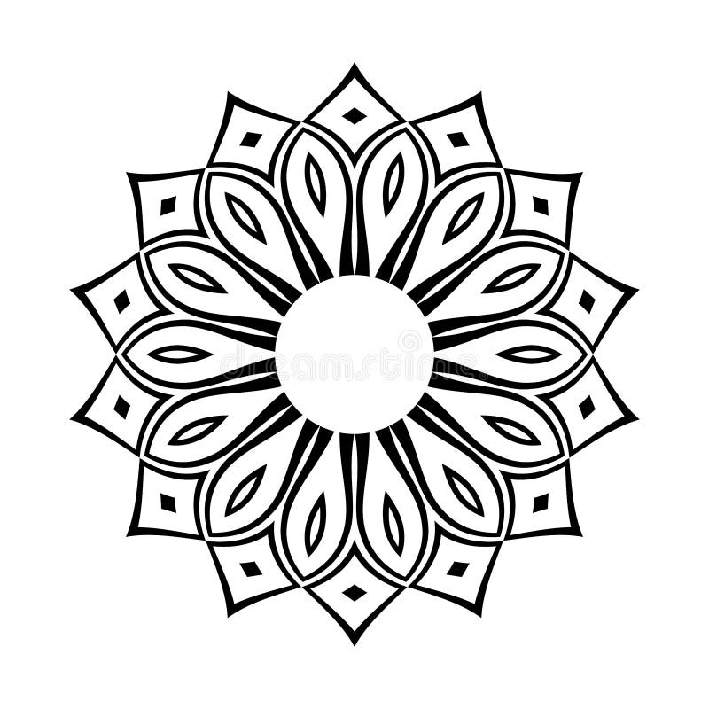 Abstract Decorative Circle Pattern. Round Design Element Stock Vector ...