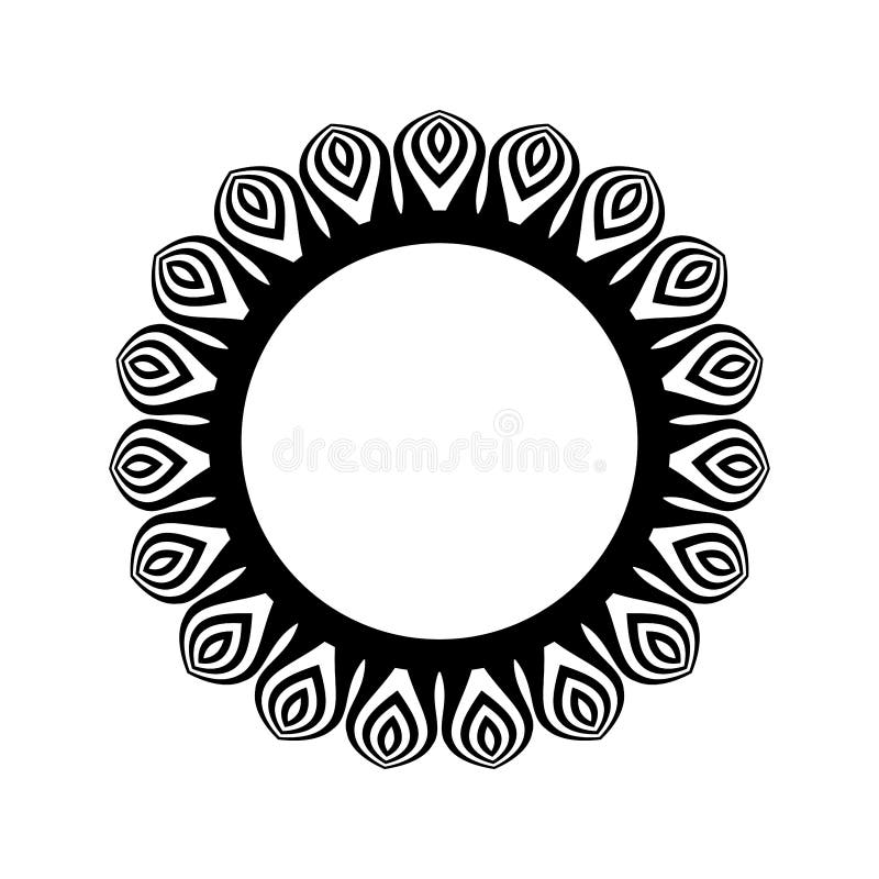 Abstract Decorative Circle Pattern. Round Frame Stock Vector ...