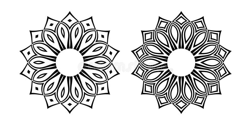 Abstract Decorative Circle Patterns. Round Design Elements Stock Vector ...