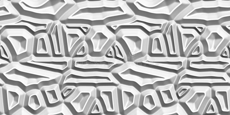 Abstract Decorative 3D White Background. Seamless Pattern Stock ...