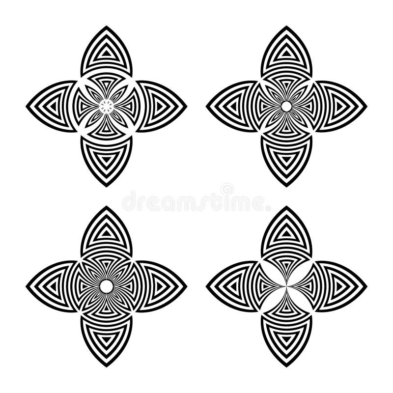 Abstract Decorative Design Elements Set Stock Vector - Illustration of ...