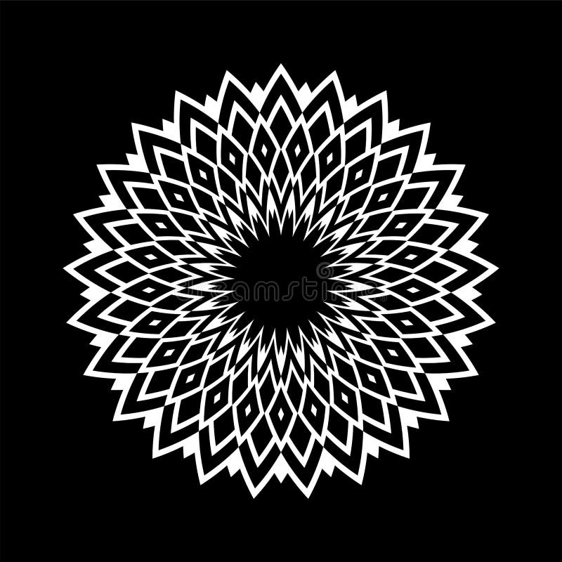 Abstract Decorative Floral Circle Pattern Stock Vector - Illustration ...