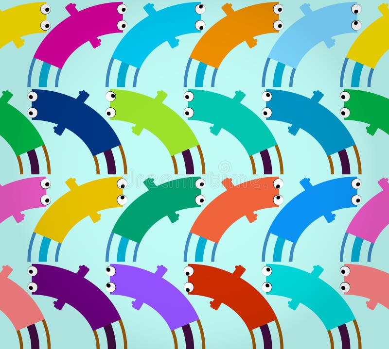Abstract Decorative Funny Seamless Pattern Stock Vector - Illustration ...