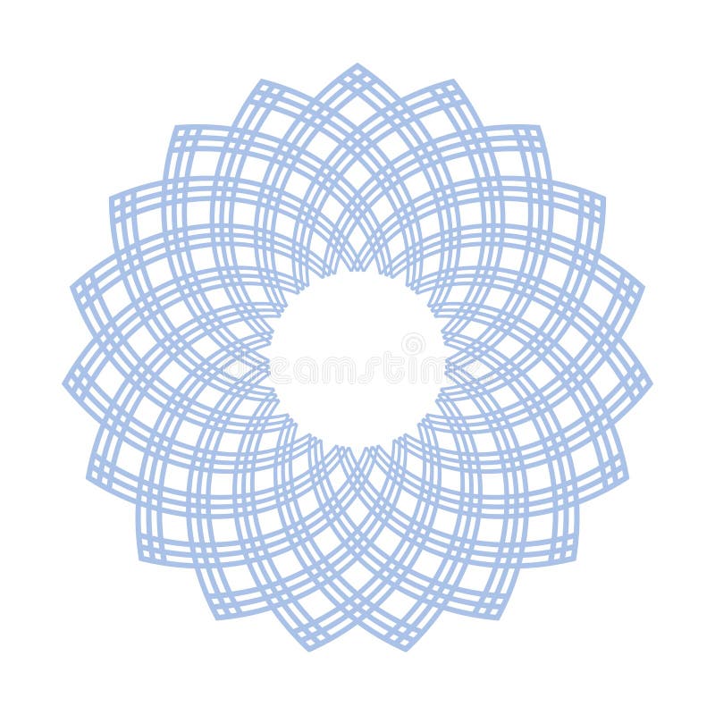 Abstract Decorative Geometric Blue Radial Lacy Pattern Stock Vector ...