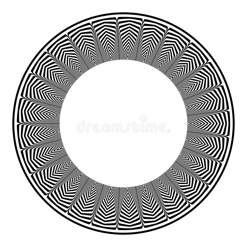 Abstract Decorative Geometric Circle Border Pattern Stock Vector ...