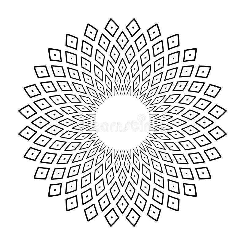 Abstract Decorative Geometric Circle Design Element Stock Vector ...