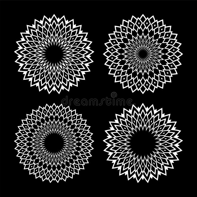 Abstract Decorative Geometric Circle Patterns Stock Vector ...