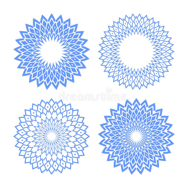 Abstract Decorative Geometric Circle Patterns Stock Vector Illustration Of Circle Elements