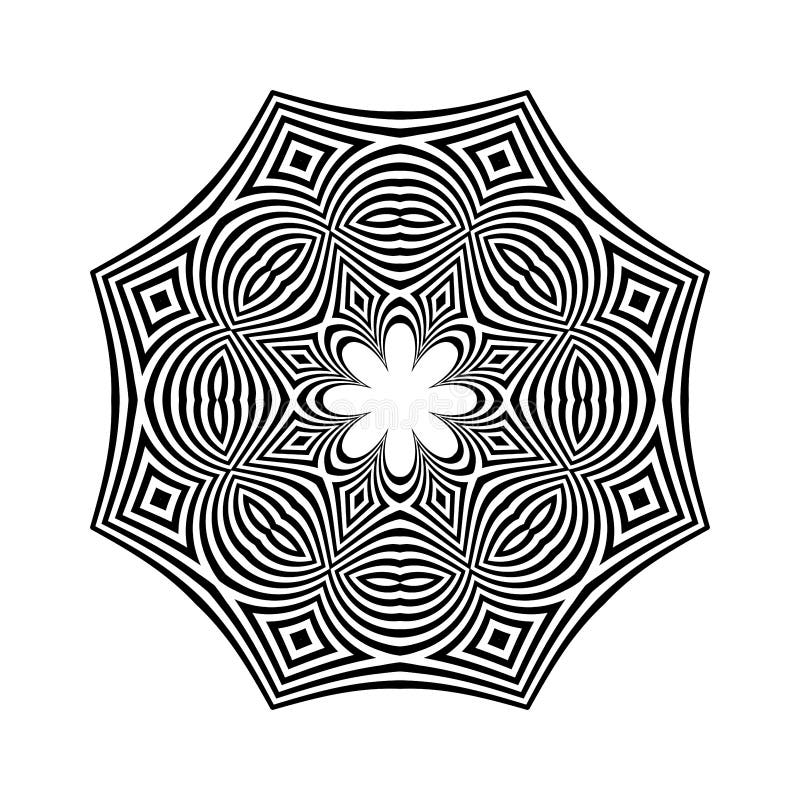 Abstract Decorative Geometric Pattern in Octagon Shape Stock Vector ...