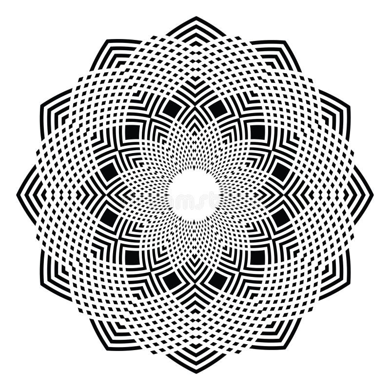 Abstract Decorative Geometric Radial Circle Pattern Stock Vector ...