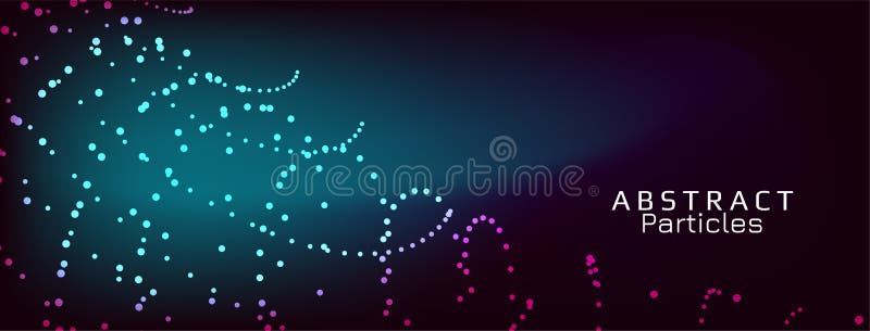 Abstract Decorative Particles Banner Design Stock Vector - Illustration ...