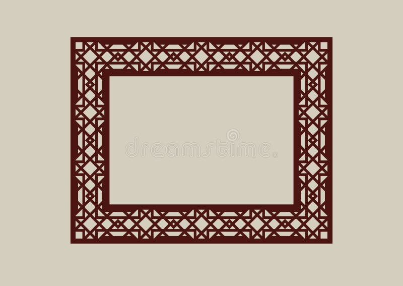 Abstract Decorative Pattern for Carved Square Frame Stock Vector ...