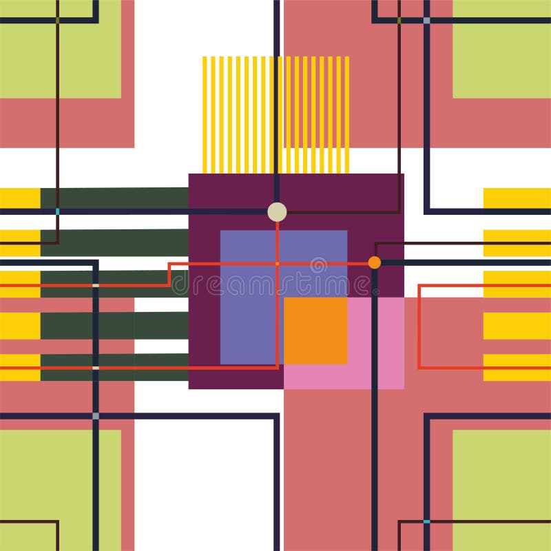 Linear Rectangular Pattern with Intersecting Grid Stock Vector ...