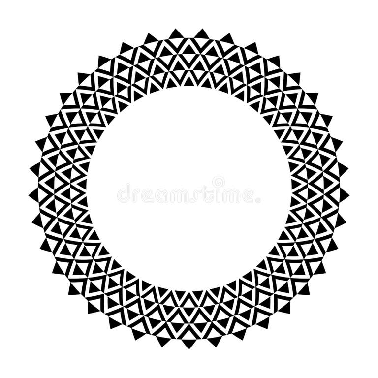 Abstract Decorative Radial Circle Pattern for Round Frame Stock Vector ...