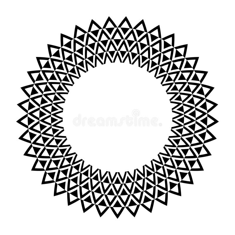 Abstract Decorative Radial Circle Pattern for Round Frame Stock Vector ...