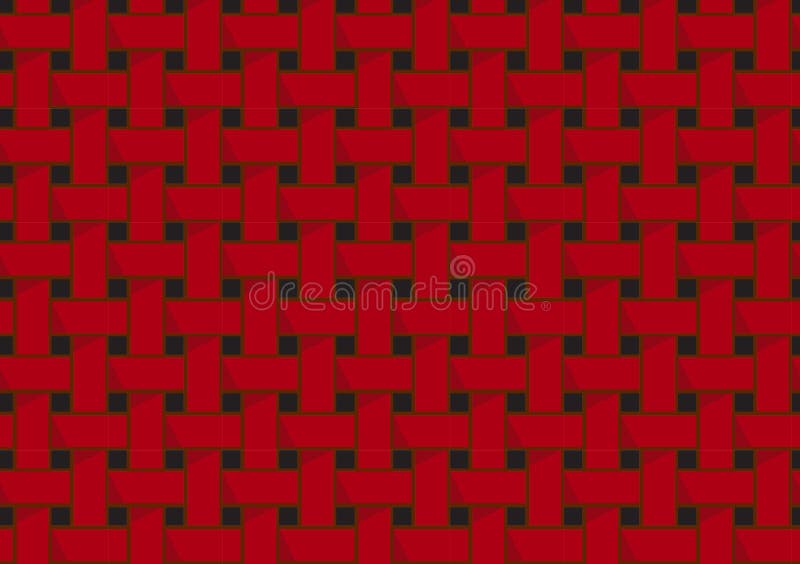 Abstract Decorative Red Textured Basket Weaving Stock Vector ...
