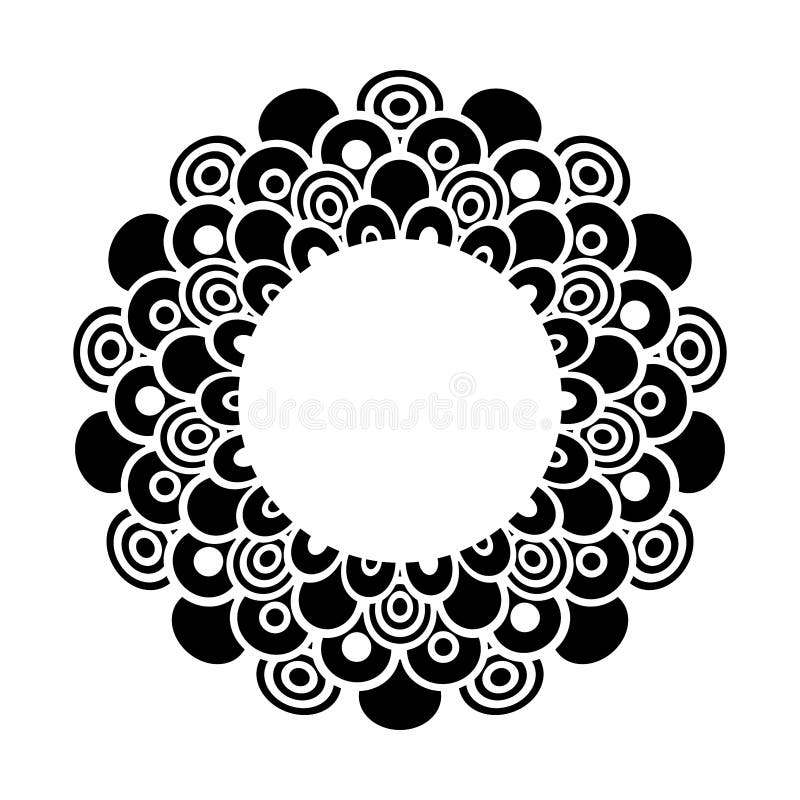Abstract Decorative Scales Circle Pattern Stock Vector - Illustration ...