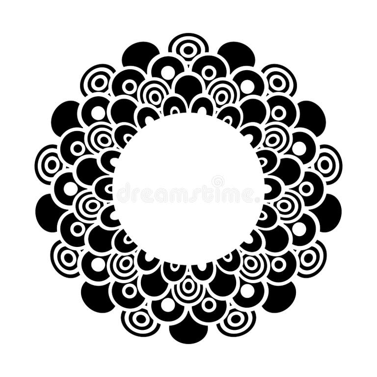 Abstract Decorative Scales Circle Pattern Stock Vector - Illustration ...