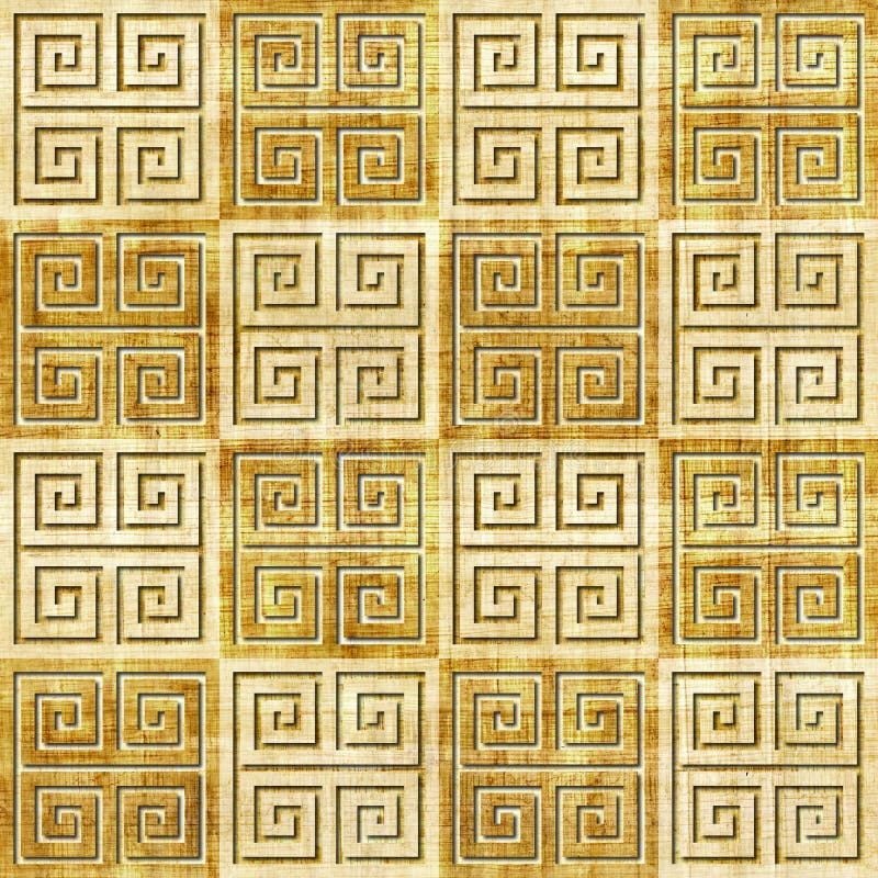 Abstract Decorative Tiles - Seamless Pattern - Papyrus Texture Stock ...