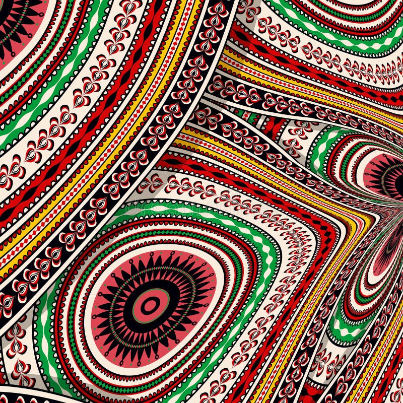 Abstract Decorative Tribal Texture Stock Vector - Illustration of ...