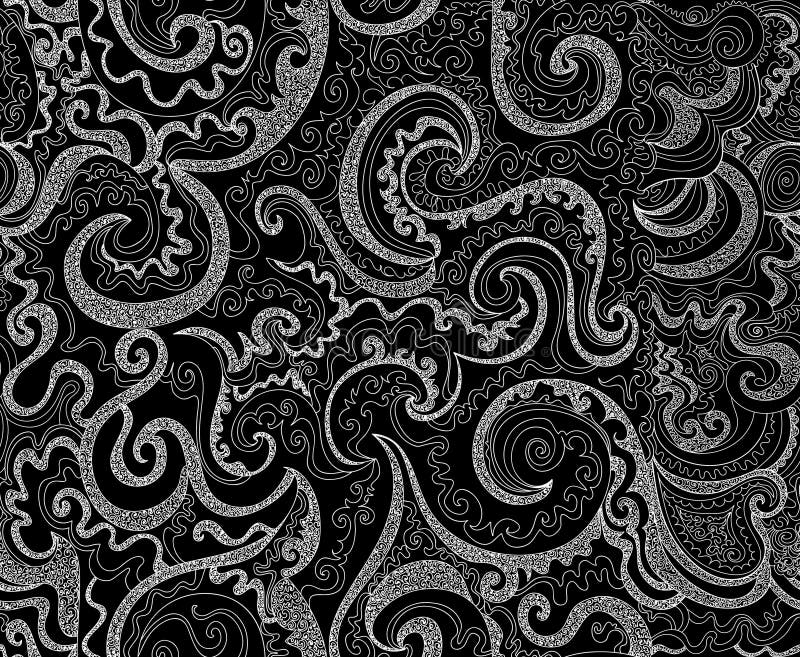 Abstract Decorative Vector Seamless Wallpaper with Figured Lines and ...