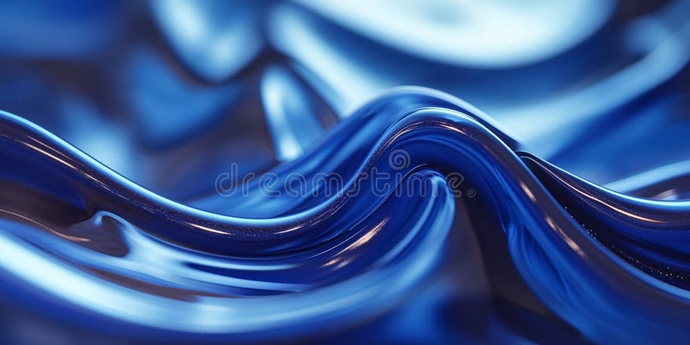 Abstract Deep Blue Swirling Liquid Metal Texture Background Image Stock ...