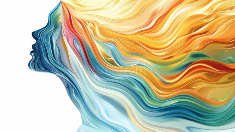 Abstract Deep Breathing with Harmonious Color Waves Stock Image - Image ...