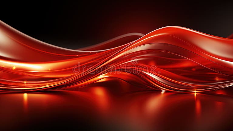 Abstract of Deep Red Metallic Liquid Paint Wavy Pattern Background ...