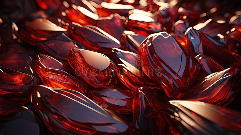 Abstract of Deep Red Metallic Liquid Paint Wavy Pattern Background ...