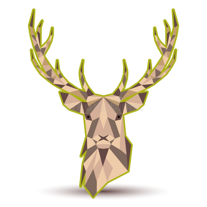 Abstract Deer Head Tribal Tattoo Stock Vector - Illustration of horned ...
