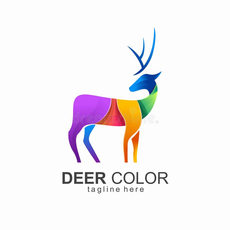 Abstract Deer Logo Colorful Illustration Stock Illustration ...