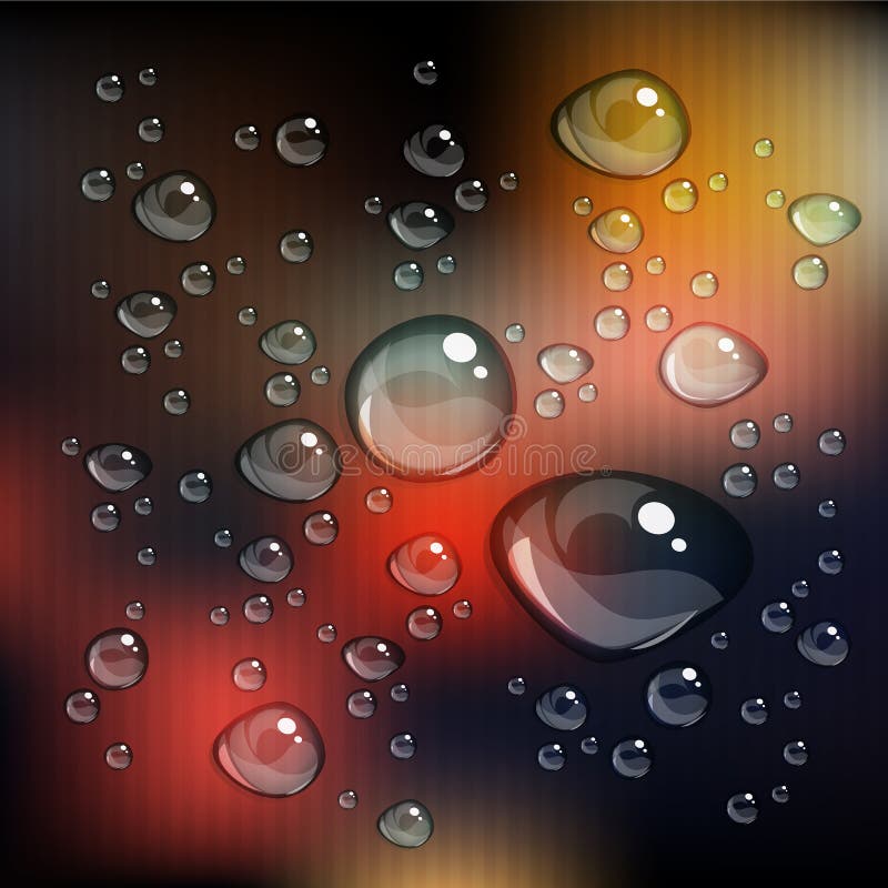 Abstract Defocused Background with Transparent Water Drops Stock ...