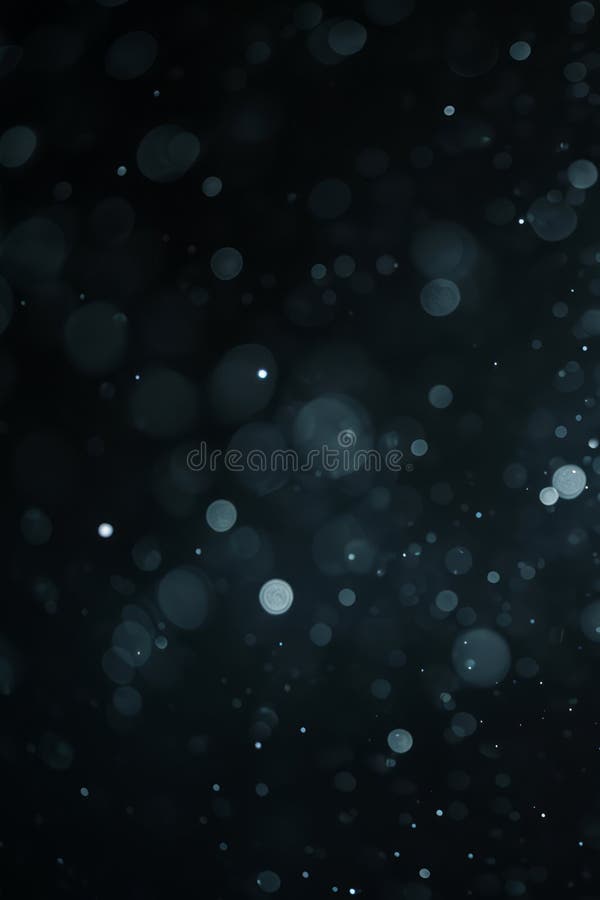 Abstract Defocused Bokeh Lights, Silver Dust, Particles on Black ...