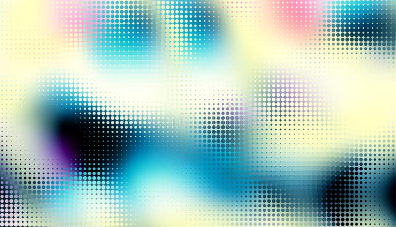 Abstract Defocused Horizontal Background with Pop Art Halftone Dots ...