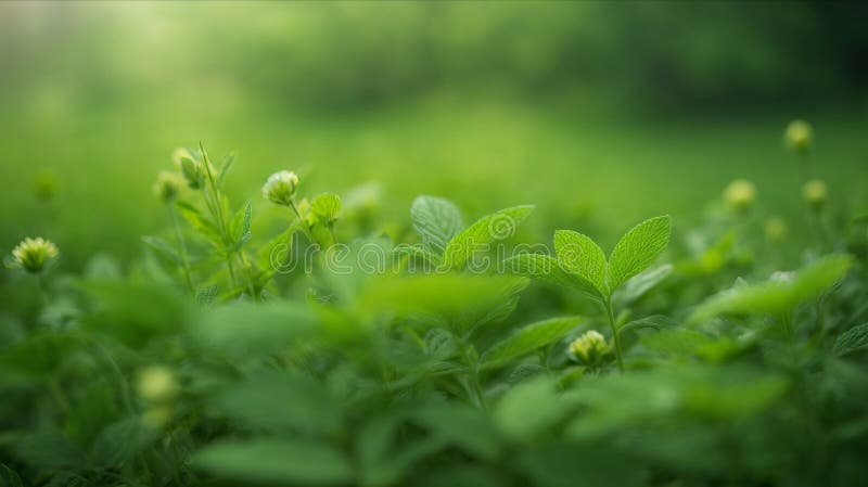 Abstract Defocused Nature Background with Green Herbs and Bokeh Stock ... Abstract Defocused Nature Background with Green Herbs and Bokeh Stock ...